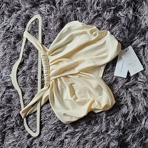 Cider | Tops | Nwt Cider Beige Crop Top | Poshmark